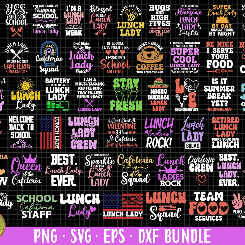 Lunch Lady Svg - Etsy