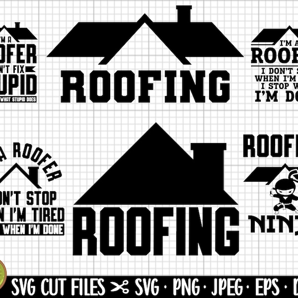 Roofing Svg - Etsy