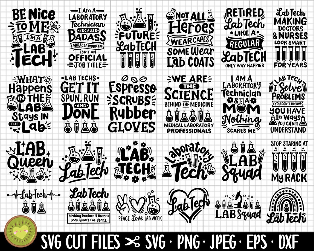 Lab Tech Svg Cricut Lab Tech Png Bundle Laboratory Tech Technician Svg ...
