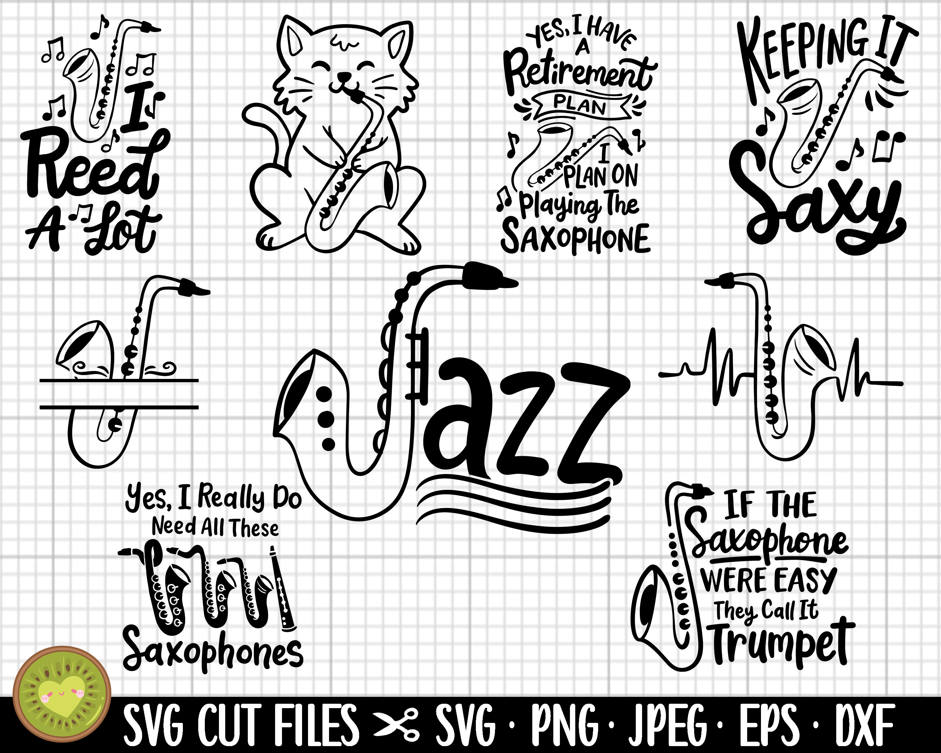 Saxophone Svg Bundle Saxophone Png Bundle Saxophone Player Svg Png ...