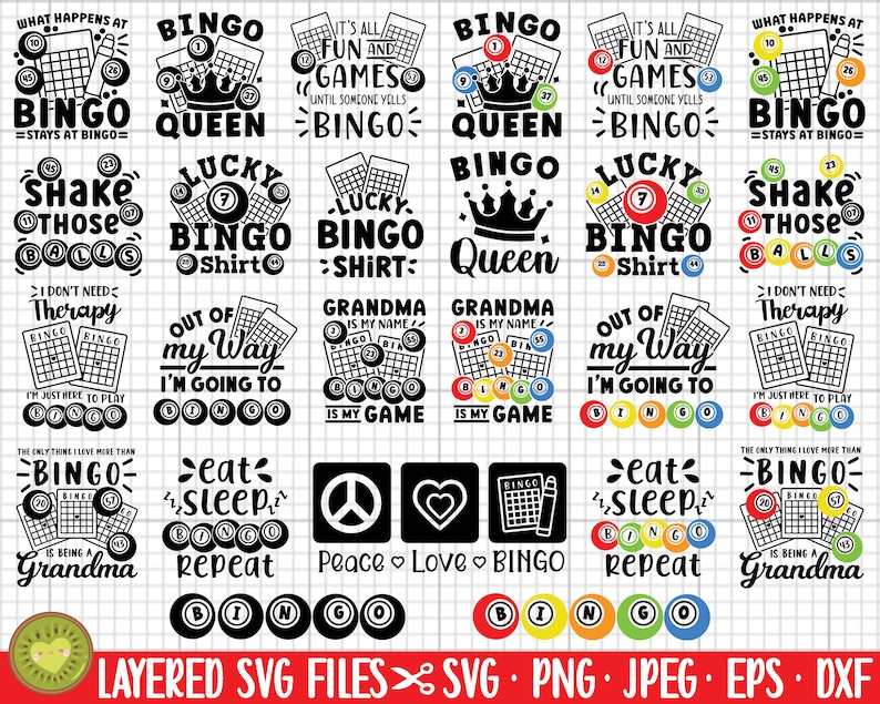 Bingo Svg Bundle Bingo Png Bundle Bingo Svg Cricut Files for - Etsy Canada
