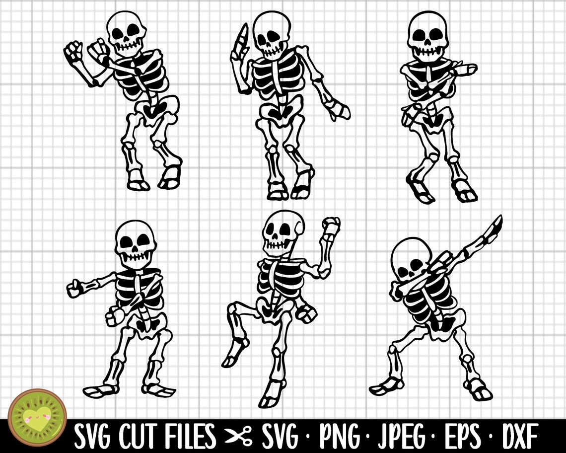 Dancing Skeleton Svg for Cricut Dancing Skeleton Png for Halloween Free ...