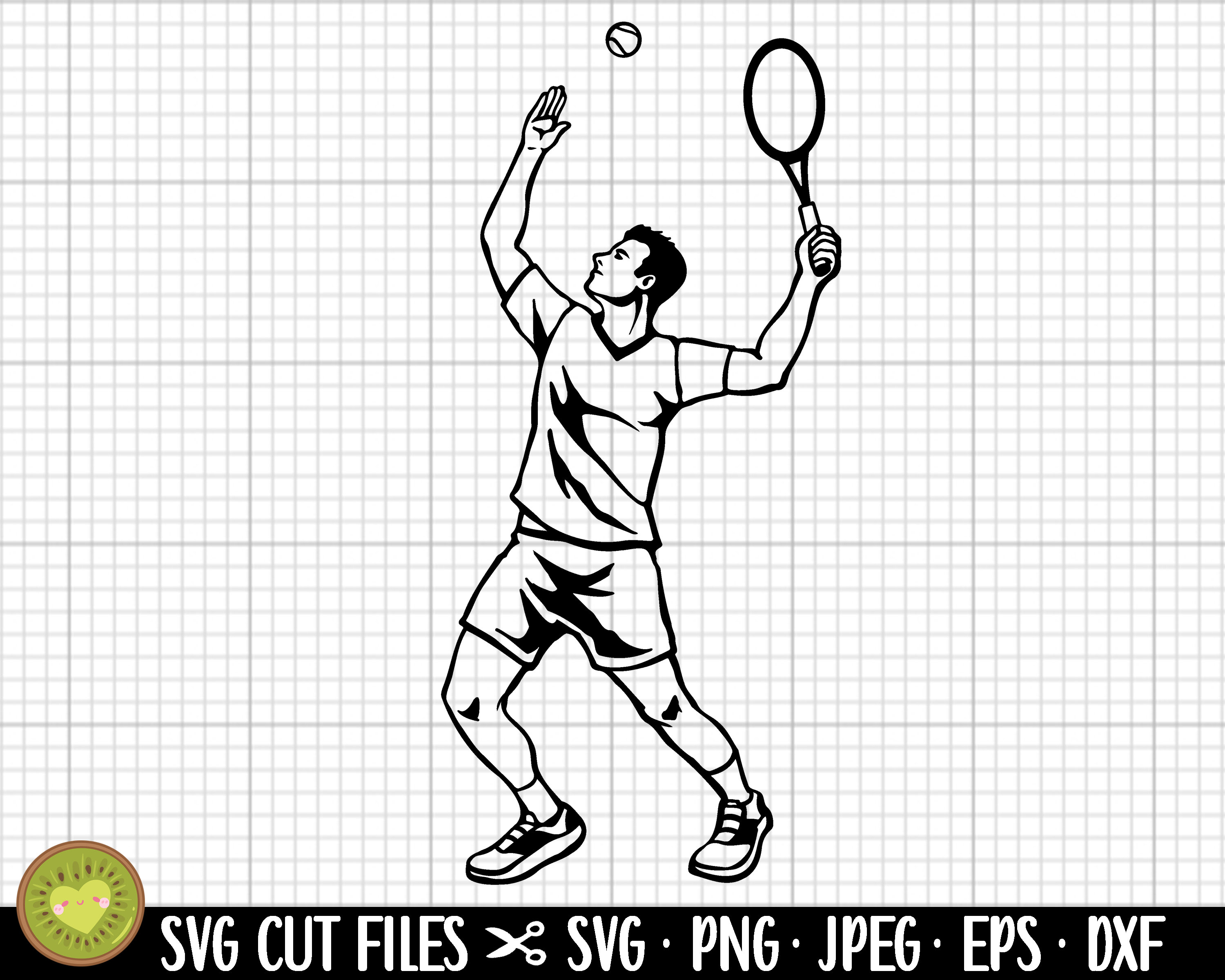 Tennis Player Svg Png - Etsy