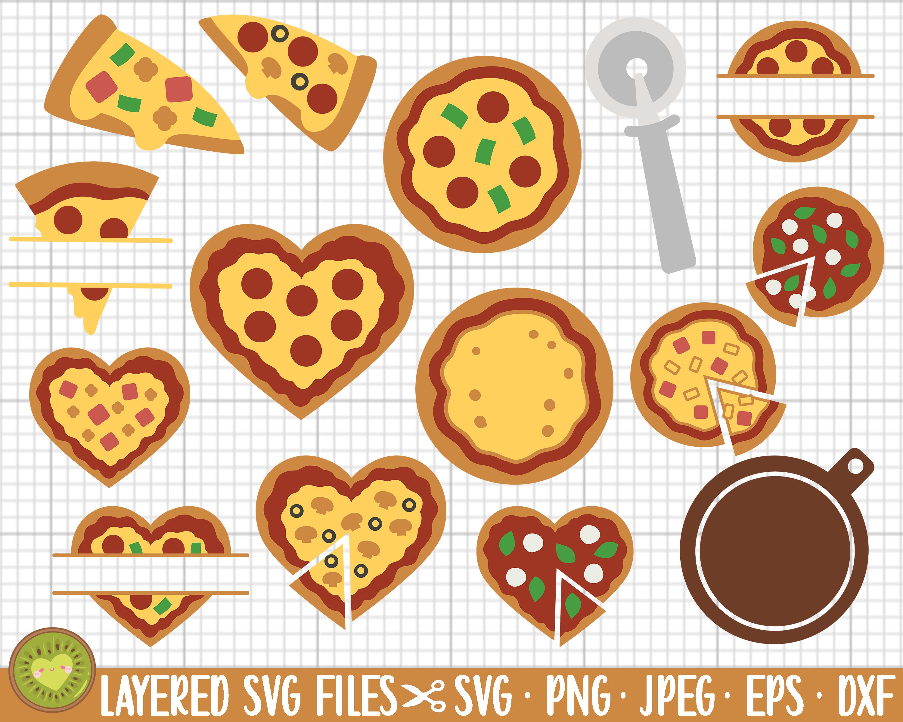 Pizza Svg Bundle Cricut Cut File Free Commercial Use Pizza Png Bundle ...