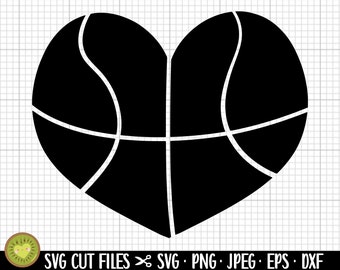Basketball Shaped Heart Svg - Etsy