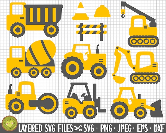 Construction Svg Bundle Construction Trucks Svg Png Bundle - Etsy UK