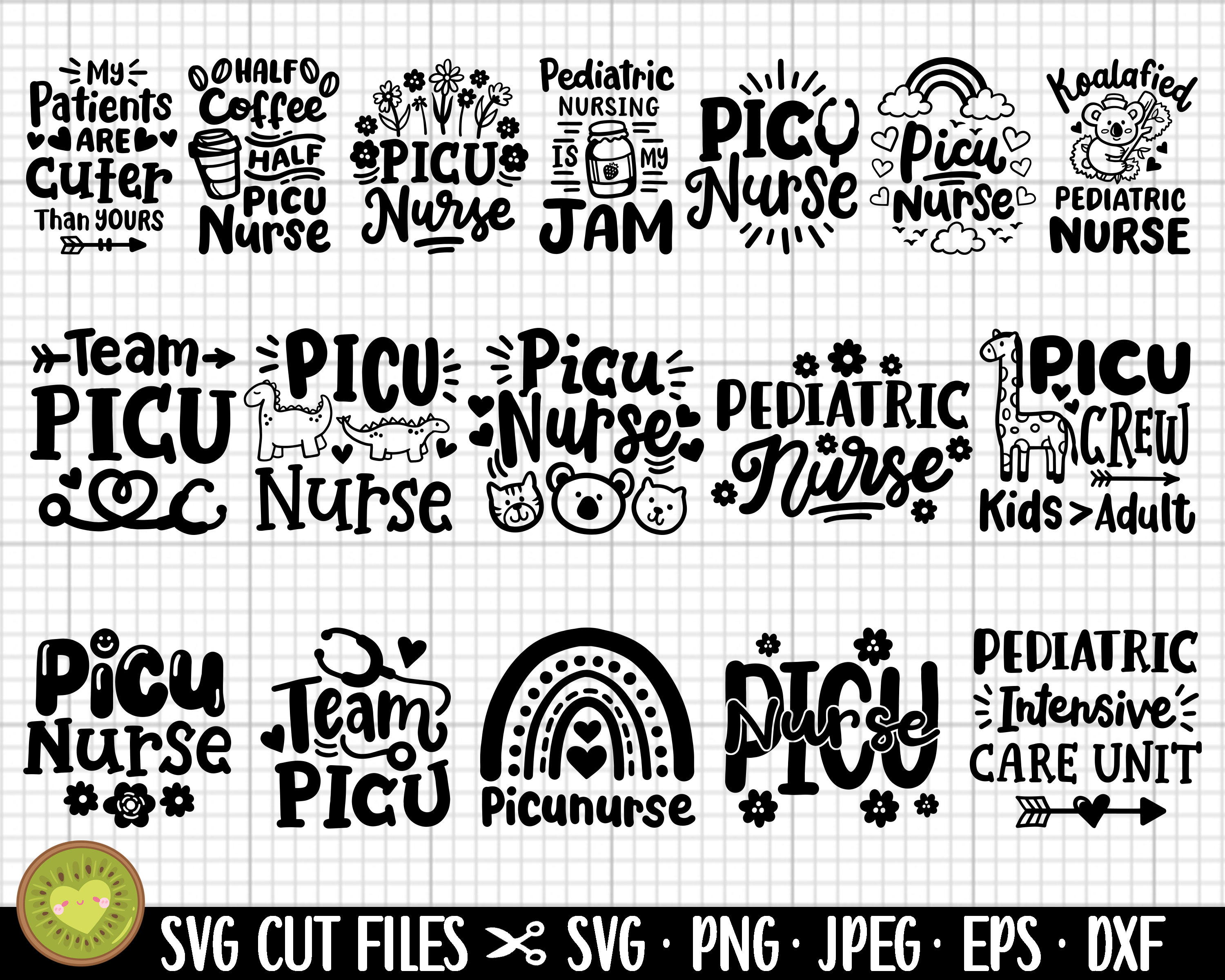 Picu Nurse Svg Picu Nurse Png Bundle Cricut Cut File Pediatric Intesive ...