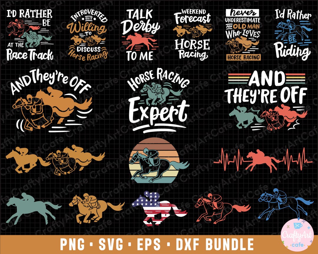 Horse Racing Png Horse Racing Svg Horse Racing Png Bundle Sublimination ...