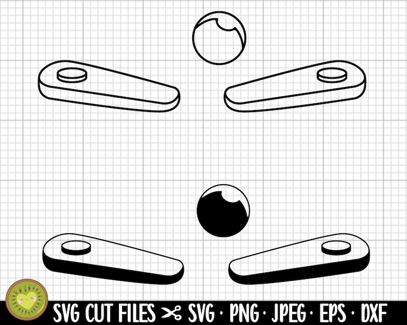 Pinball Svg Clipart Png Commercial Use - Etsy