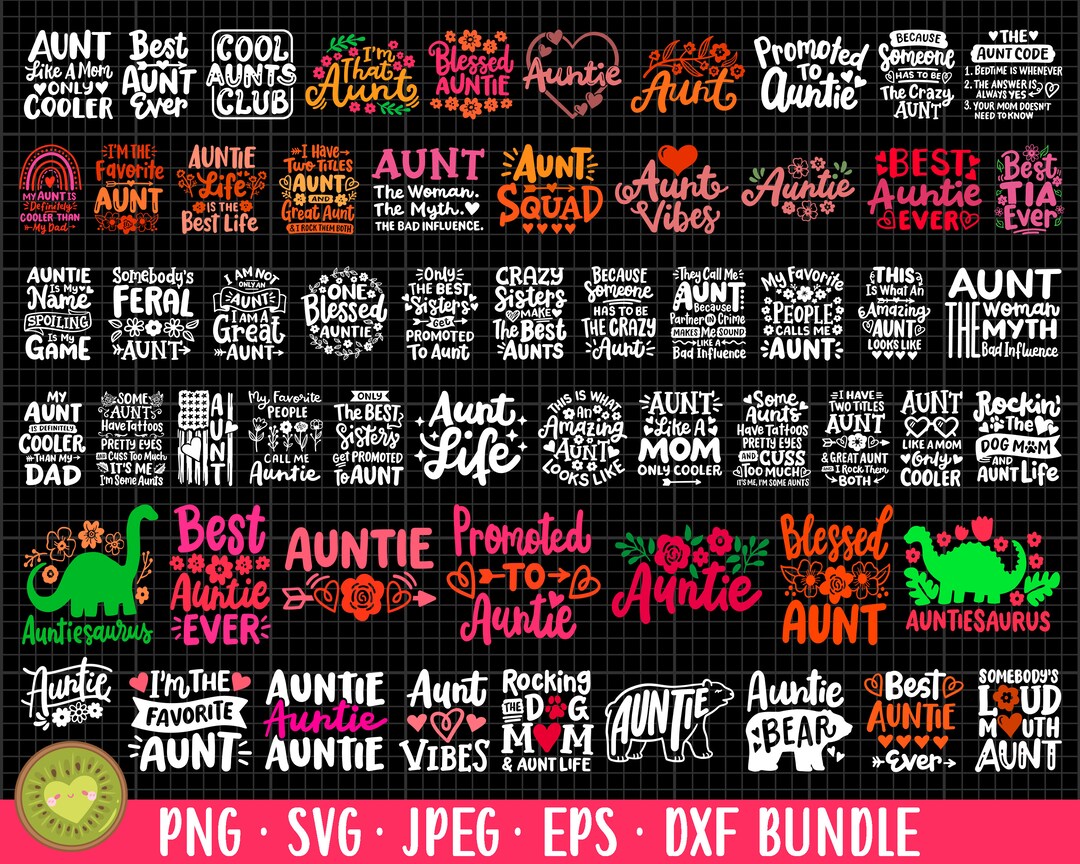 Aunt Png Bundle Auntie Png Bundle Aunt Auntie Svg Bundle Cricut ...