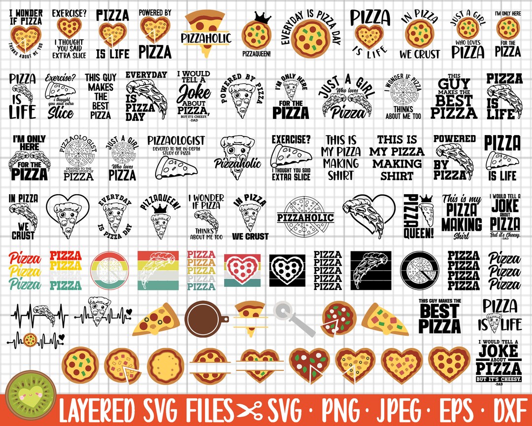 Pizza Svg Bundle Pizza Png Bundle Pizza Clipart Bundle Pizza ...