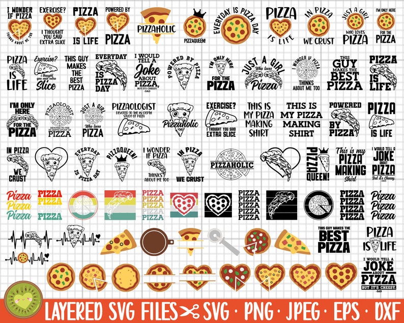 Pizza Svg Bundle Pizza Png Bundle Pizza Clipart Bundle Pizza - Etsy