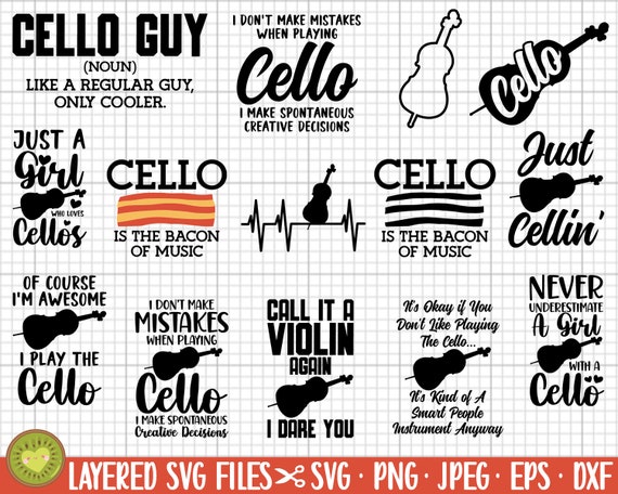 Cello Svg Bundle Cello Png Bundle Cellist Svg Cellist Png - Etsy