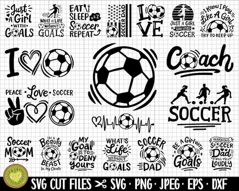 Soccer Svg Bundle Soccer Png Bundle Soccer Player Svg Bundle - Etsy