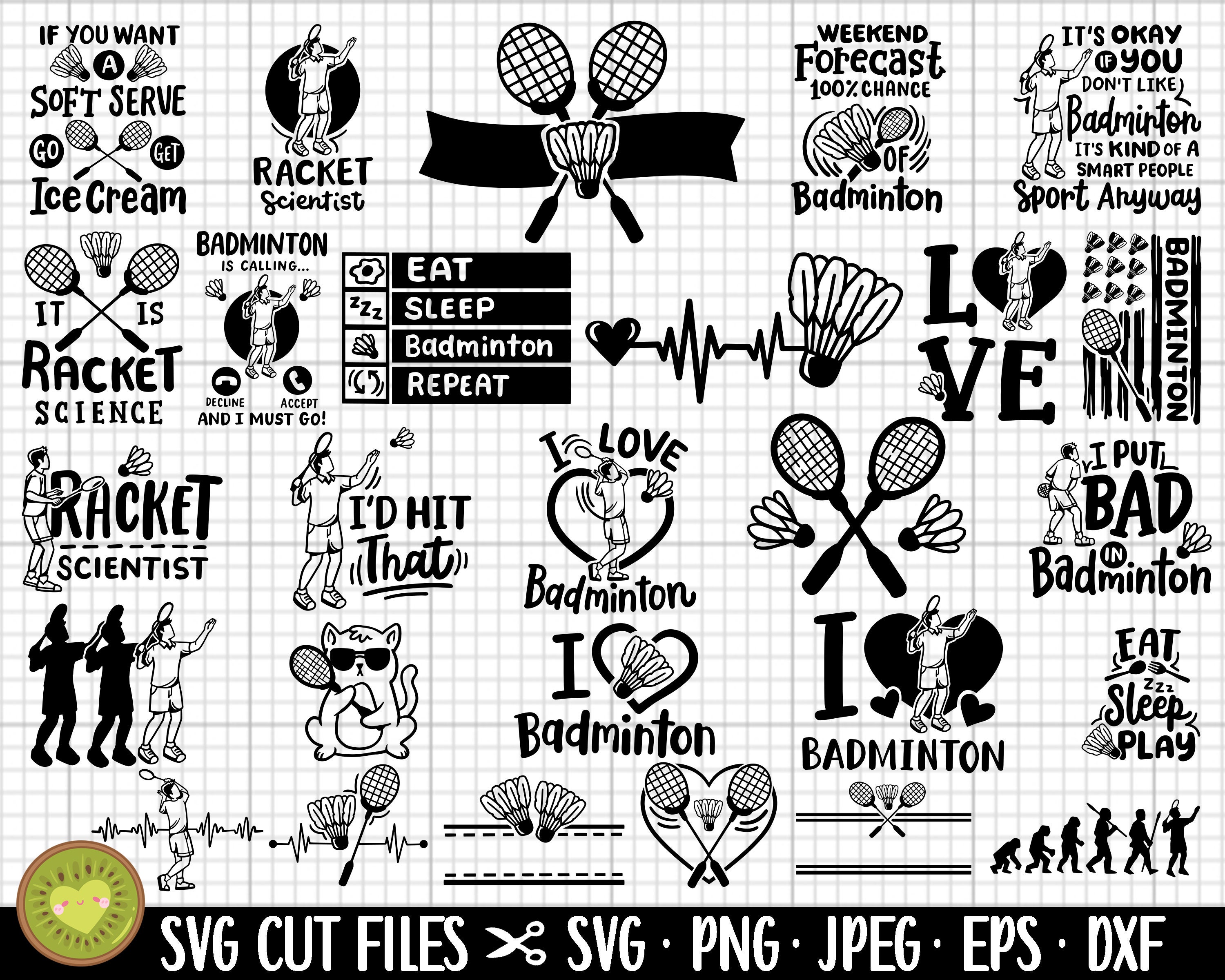 Badminton Svg Png Bundle Cricut Cut Files - Etsy