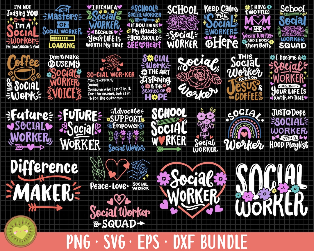 Social Worker Png Social Worker Svg Social Worker Shirt Design Bundle ...