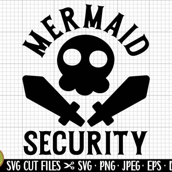 Mermaid Security Svg - Etsy
