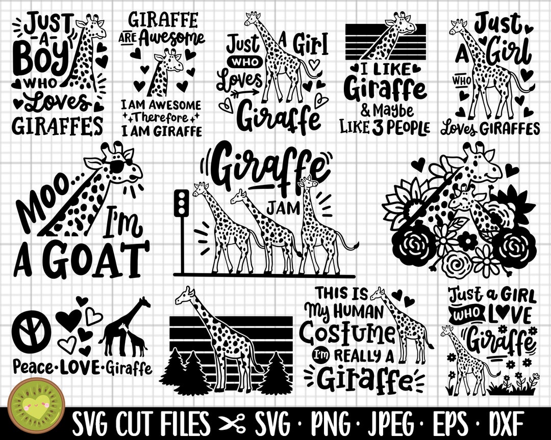 Giraffe Svg Giraffe Png Giraffe Svg Bundle Giraffe Clipart Giraffe ...