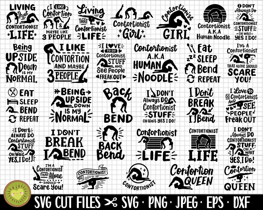 Contortionist Svg Bundle Cricut Contortionist Png Bundle Sublimation ...