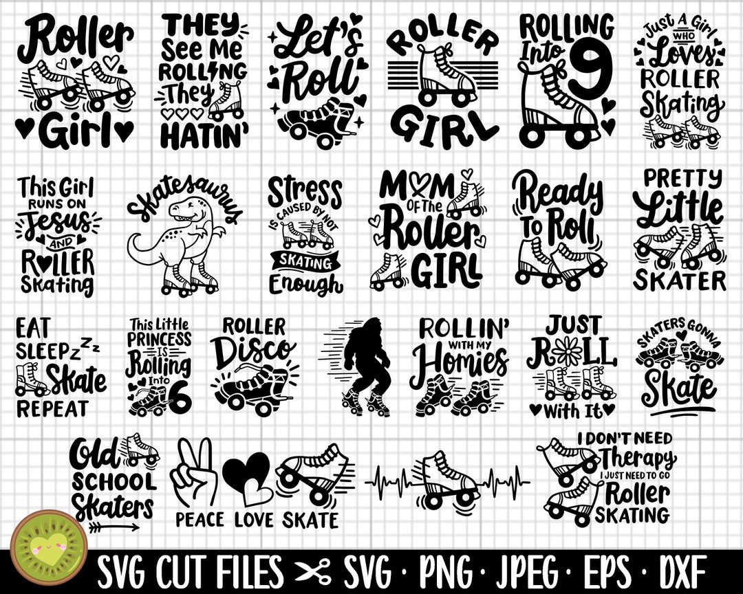 Roller Skate Svg Bundle Roller Skater Png Bundle Roller Skater Shirt ...