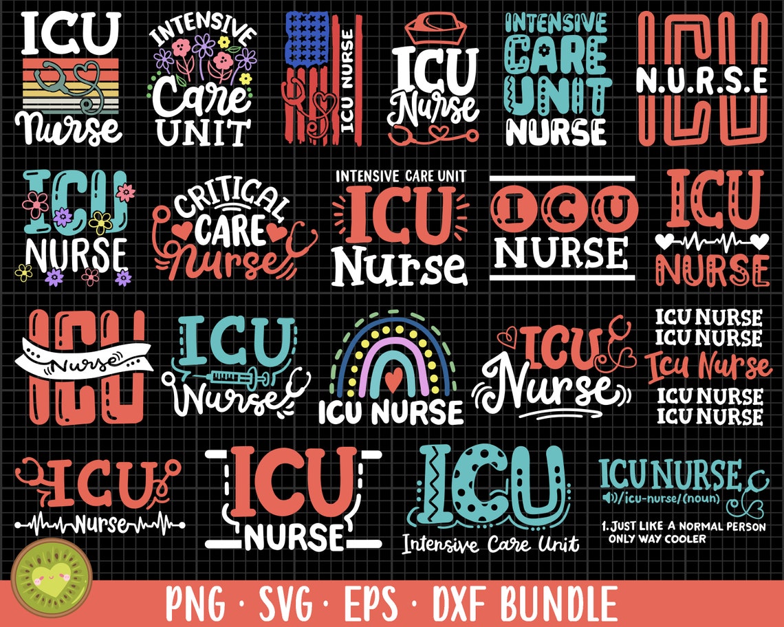Icu Nurse Png Icu Nurse Svg Icu Nurse Shirt Design Bundle Eps Dxf ...