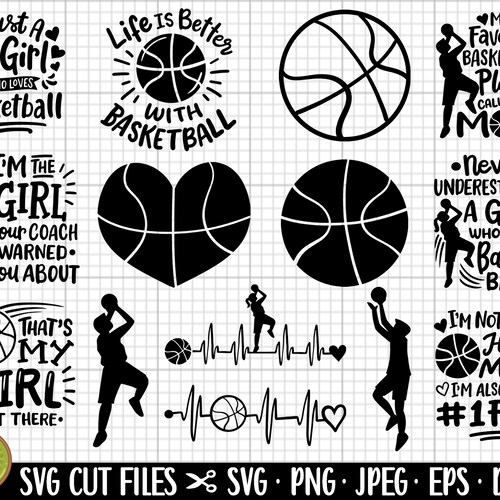 Basketball Svg Bundle Cricut Free Commercial Use Basketball - Etsy