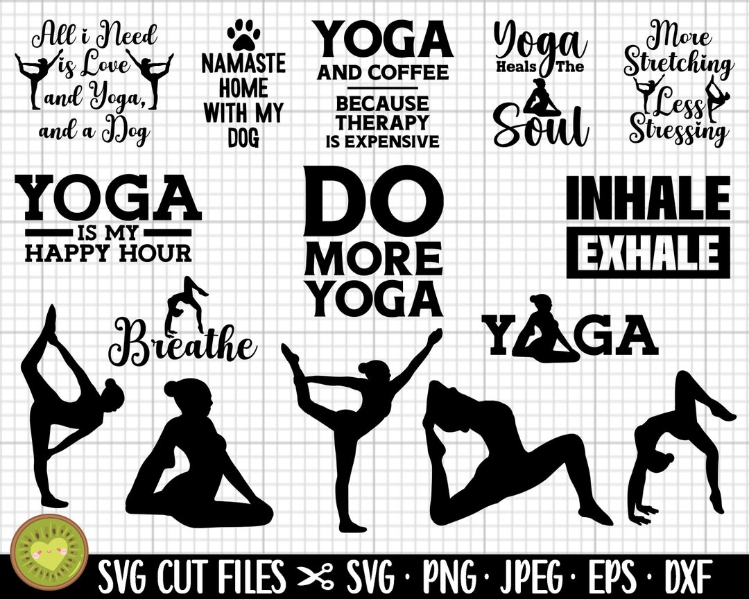 Yoga Svg Bundle Yoga Png Bundle Yoga Silhouette Bundle Yoga Shirt ...