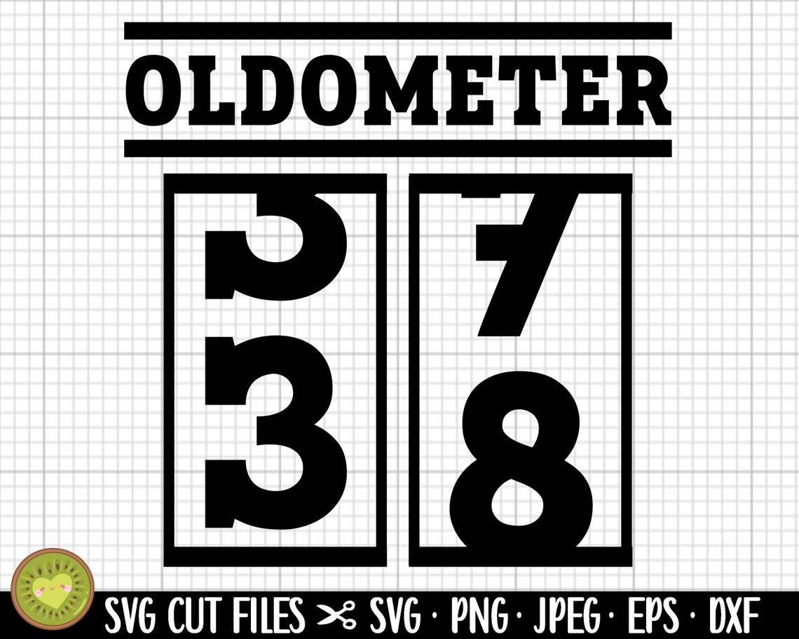 38th Birthday Svg 38 Years Old Svg 38th Birthday Png Oldometer Turning ...