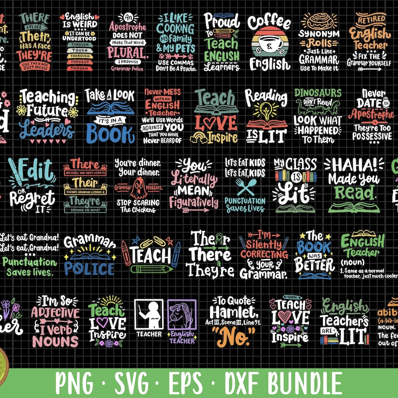 English Teacher Svg - Etsy