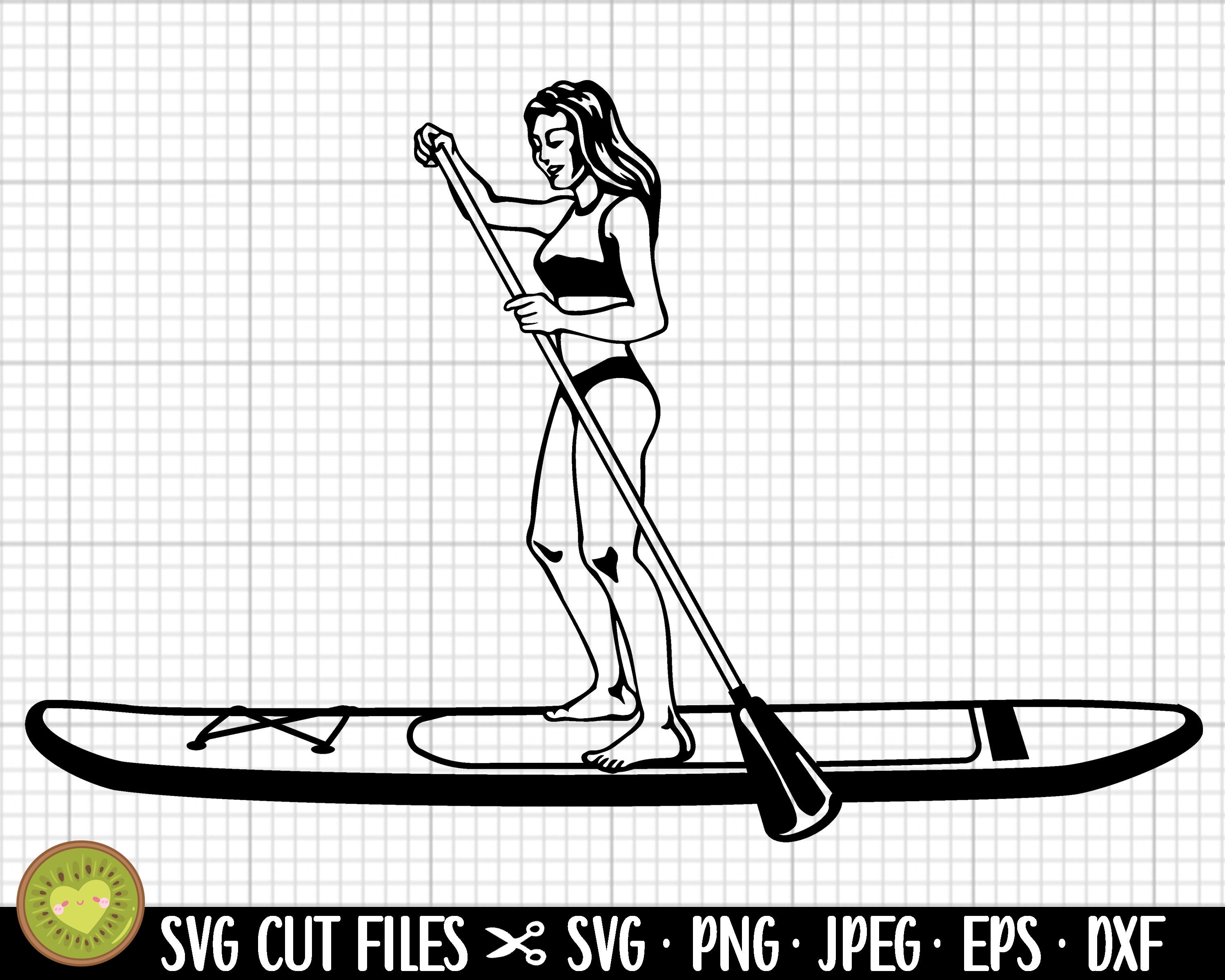 Stand up Paddling Svg Png Sup Avg Png Stand up Paddler Vector Cut File ...