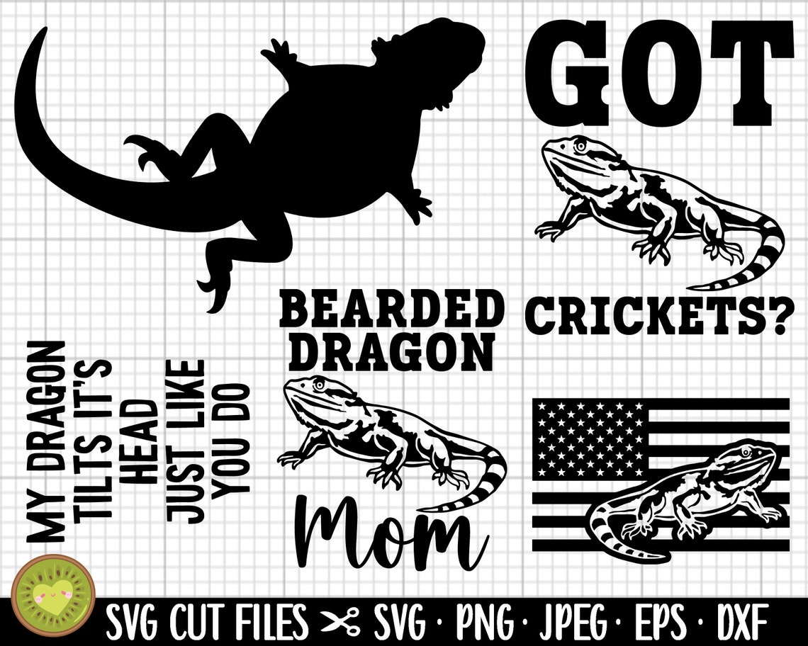 Bearded Dragon Svg Bundle for Cricut Bearded Dragon Png Bundle - Etsy