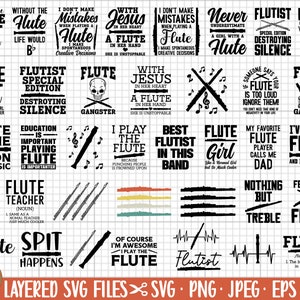 Flute Svg Bundle Cricut Cut File for Shirts Free Commercial Use Flute ...