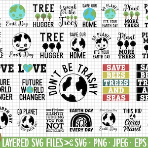Earth Day Svg Bundle Earth Day Png Bundle Commercial Use Earth Day Svg ...