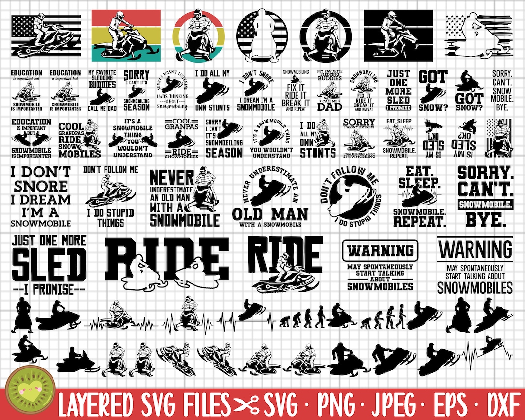 Snow Mobile Snowmobile Svg Png Bundle Cricut Cut File Snowmobile Eps ...