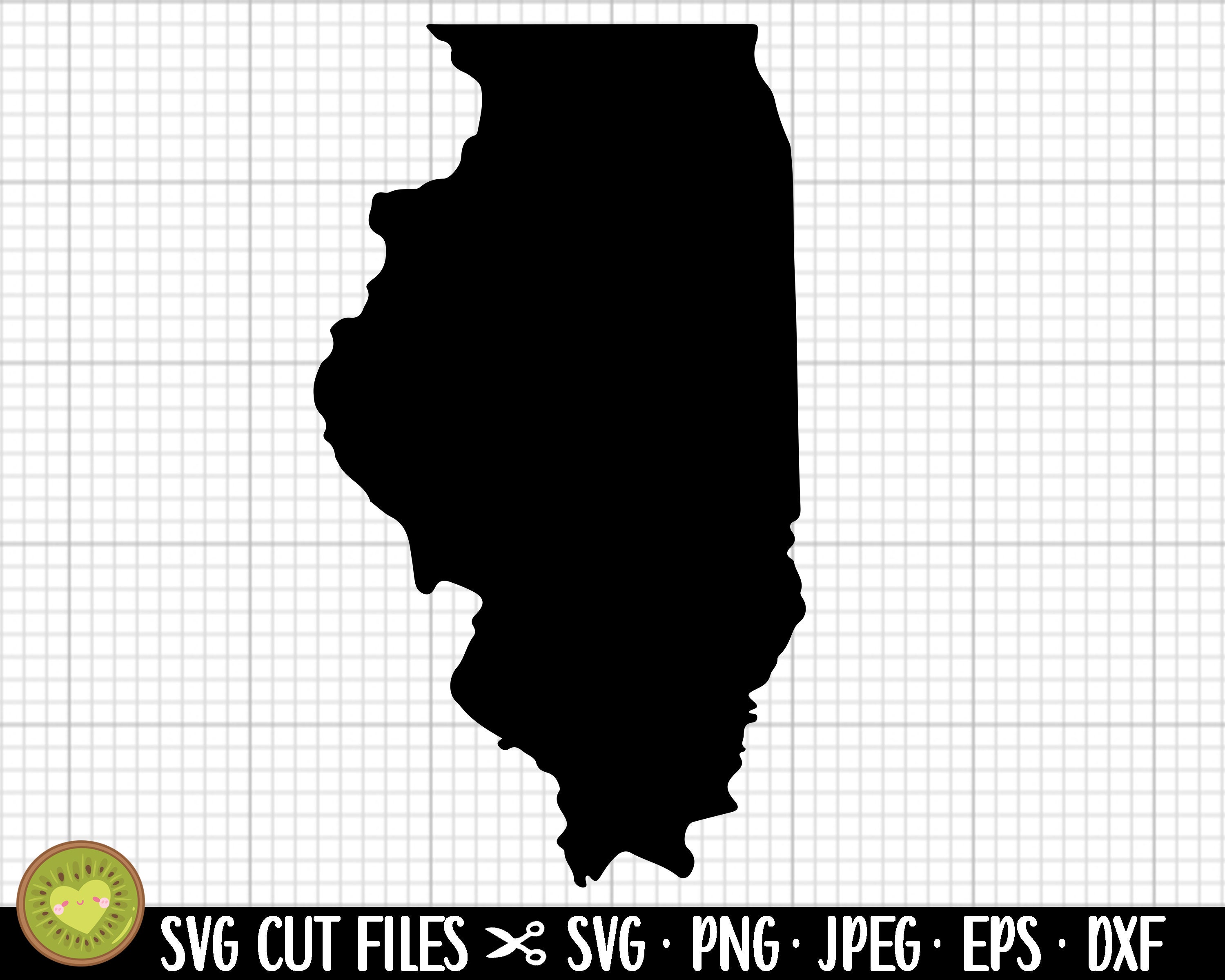 Illinois Svg Png Silhouette Clipart - Etsy