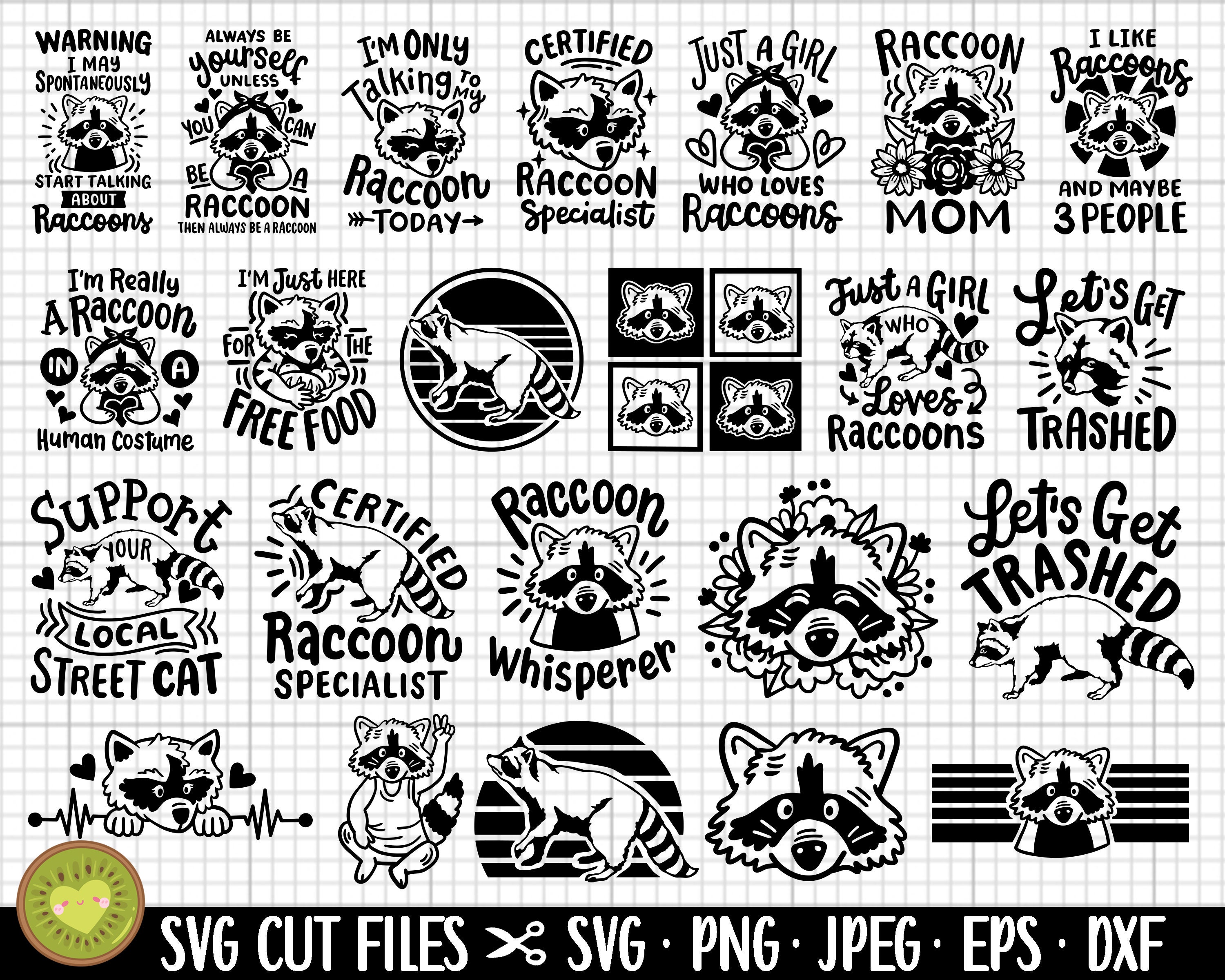Raccoon Svg Bundle Raccoon Png Bundle Raccoon Cut File - Etsy