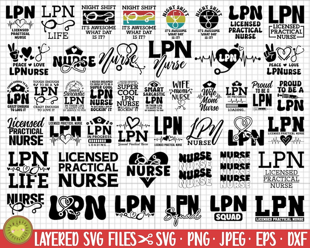 Licensed Practical Nurse Lpn Svg Bundle Pln Png Bundle Lpn Svg Cricut Cut File Licensed ...
