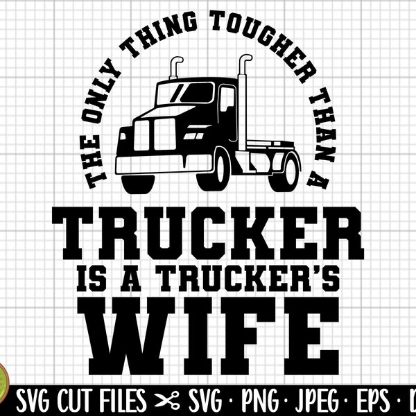 Lady Truck Driver Svg - Etsy