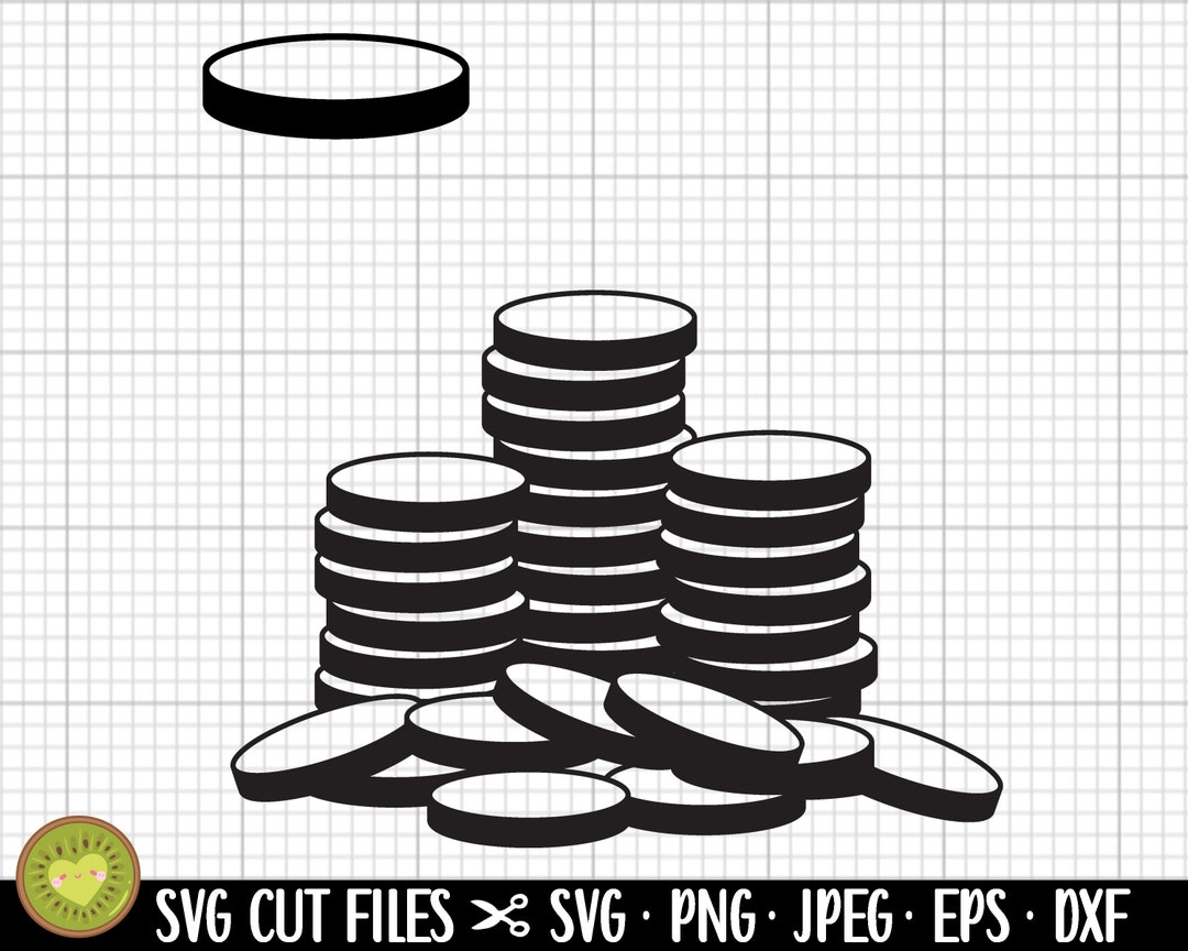 Coins Svg Coins Png Coins Silhouette Coins Clipart Coin Stack Svg ...