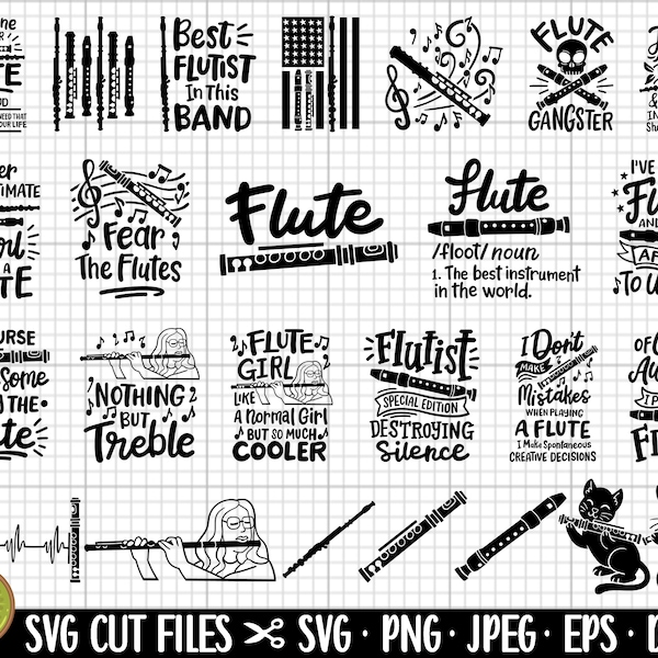 Flute Svg - Etsy