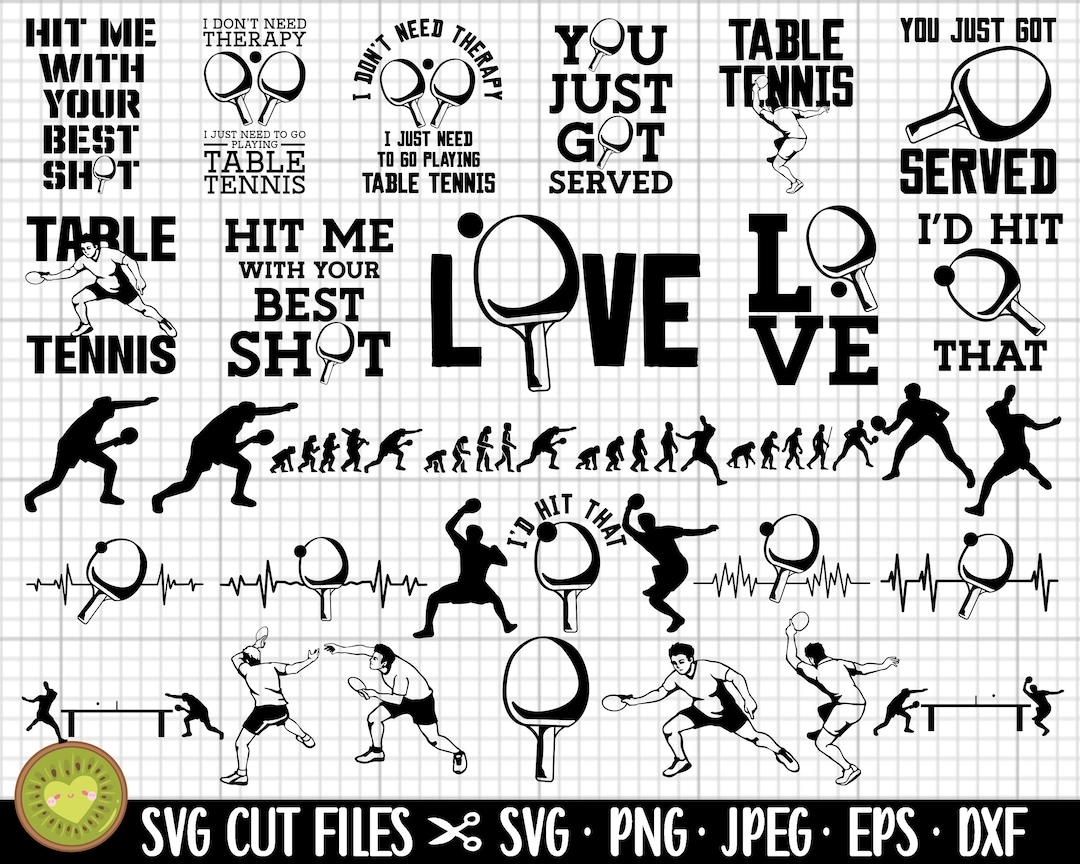 Table Tennis Svg Bundle Cricut Cut File Table Tennis Png Bundle Free ...