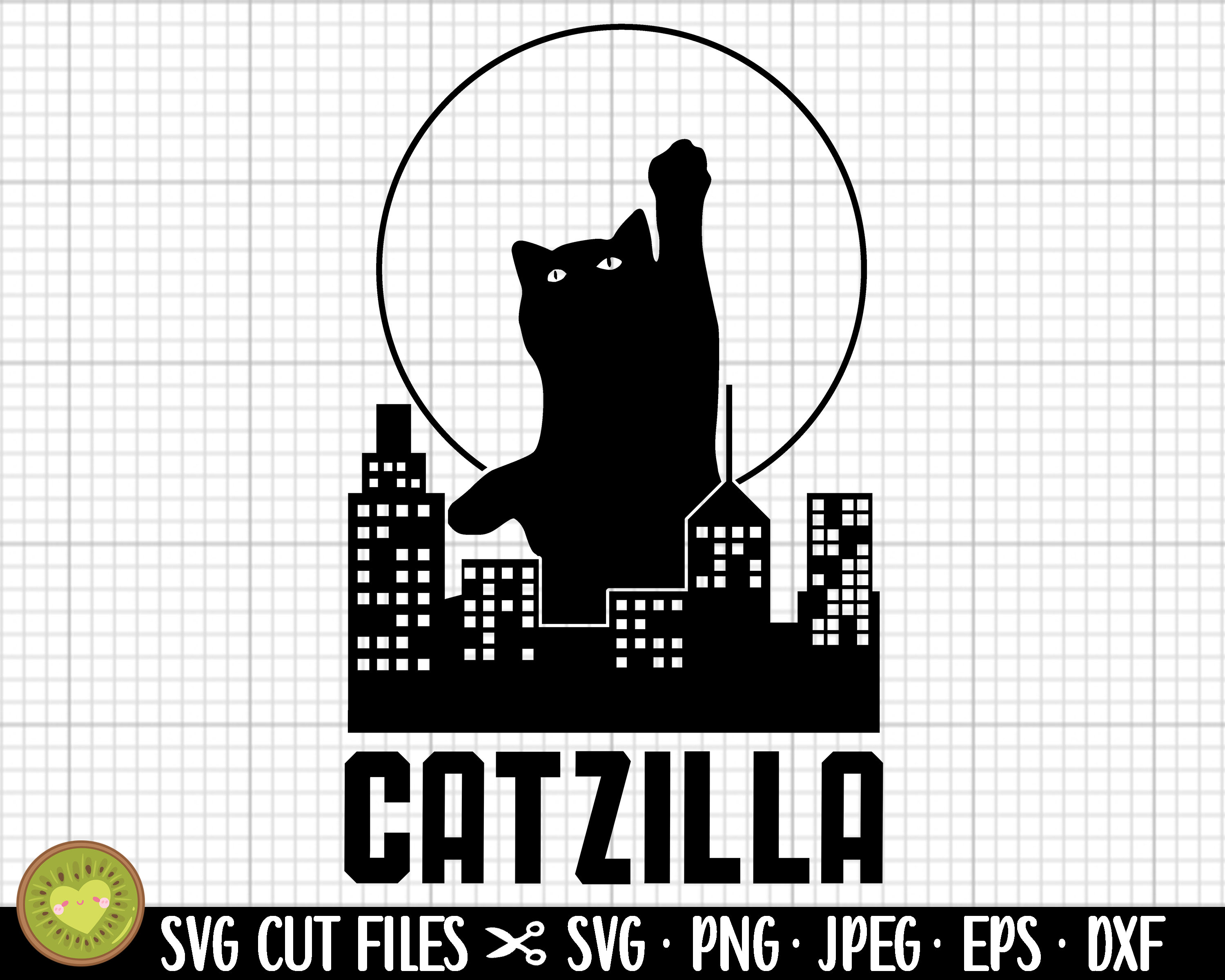 Catzilla Svg Catzilla Png Catzilla Clipart Commercial Use Cricut Cut ...