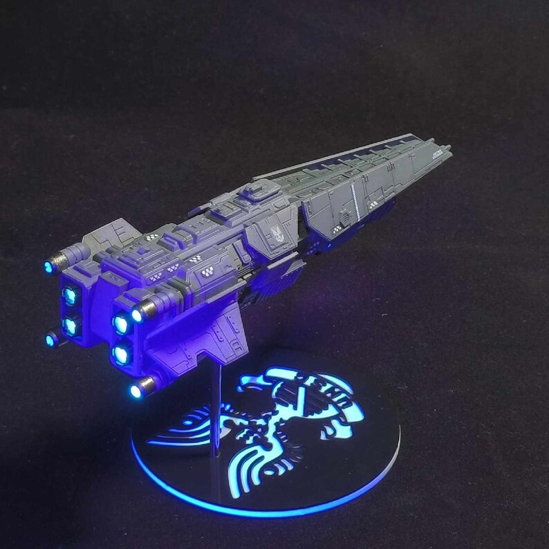 Halo Unsc 3d-printed Warship, Halberd-class Destroyer Model Ship, Self ...