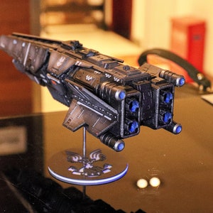 Halo Unsc 3d-printed Warship, Halberd-class Destroyer Model Ship, Self ...