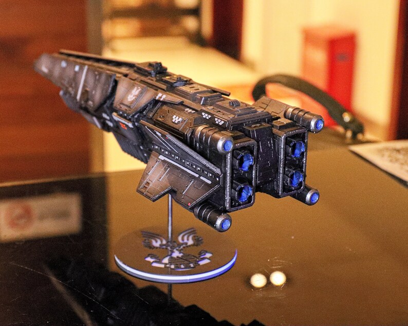 Halo Unsc 3d-printed Warship, Halberd-class Destroyer Model Ship, Self ...