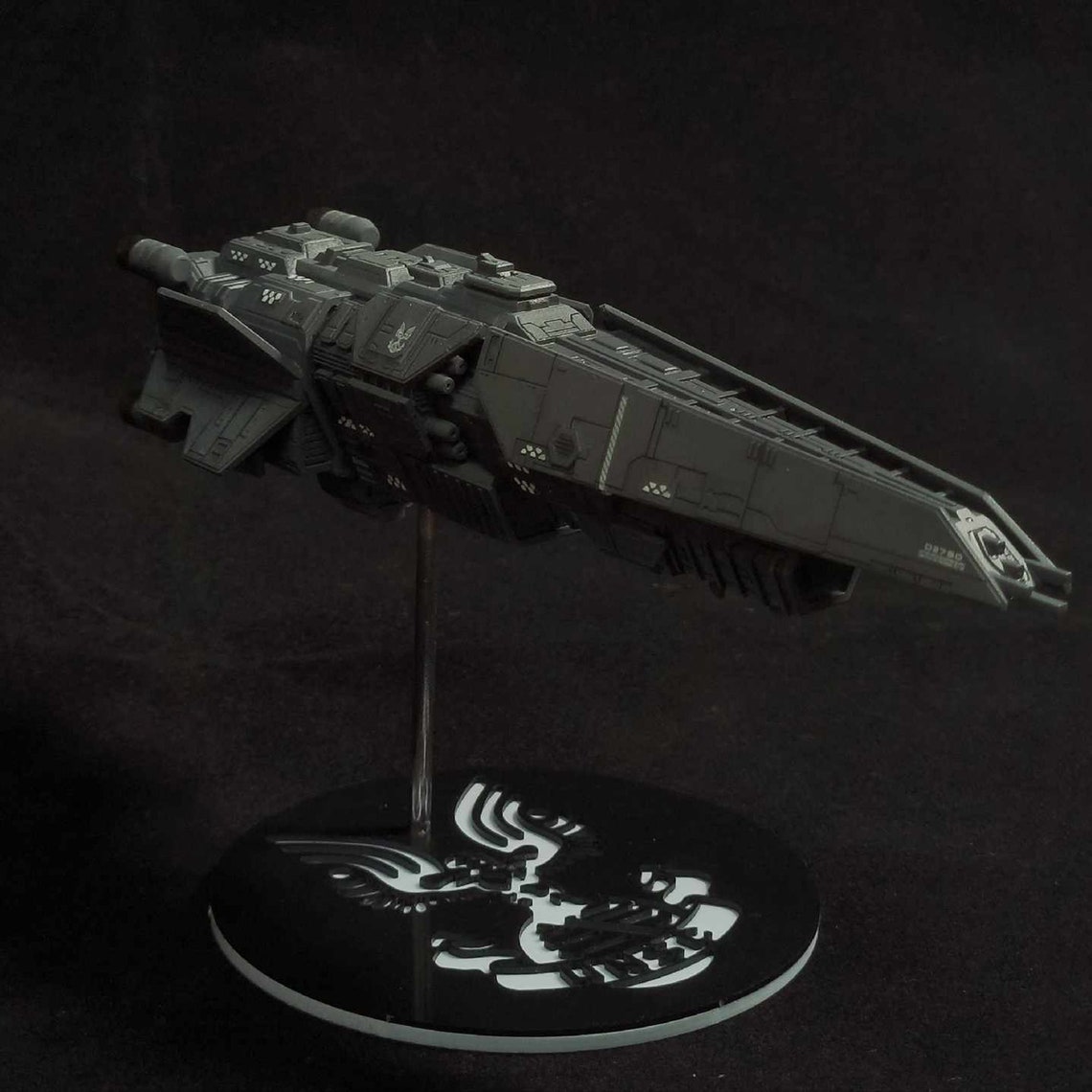 Halo Unsc 3d-printed Warship, Halberd-class Destroyer Model Ship, Self ...