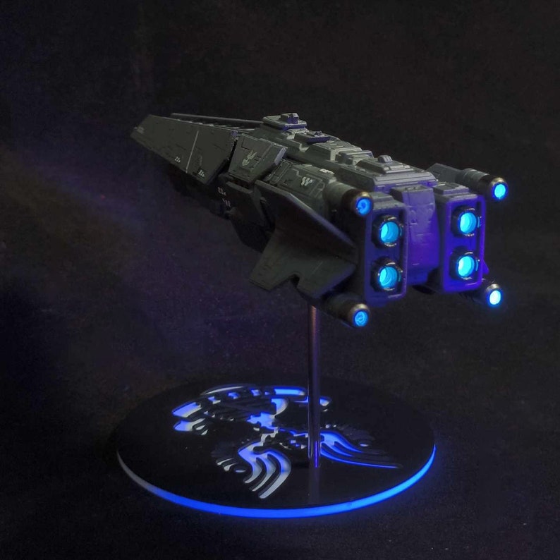 Halo Unsc 3d-printed Warship, Halberd-class Destroyer Model Ship, Self ...