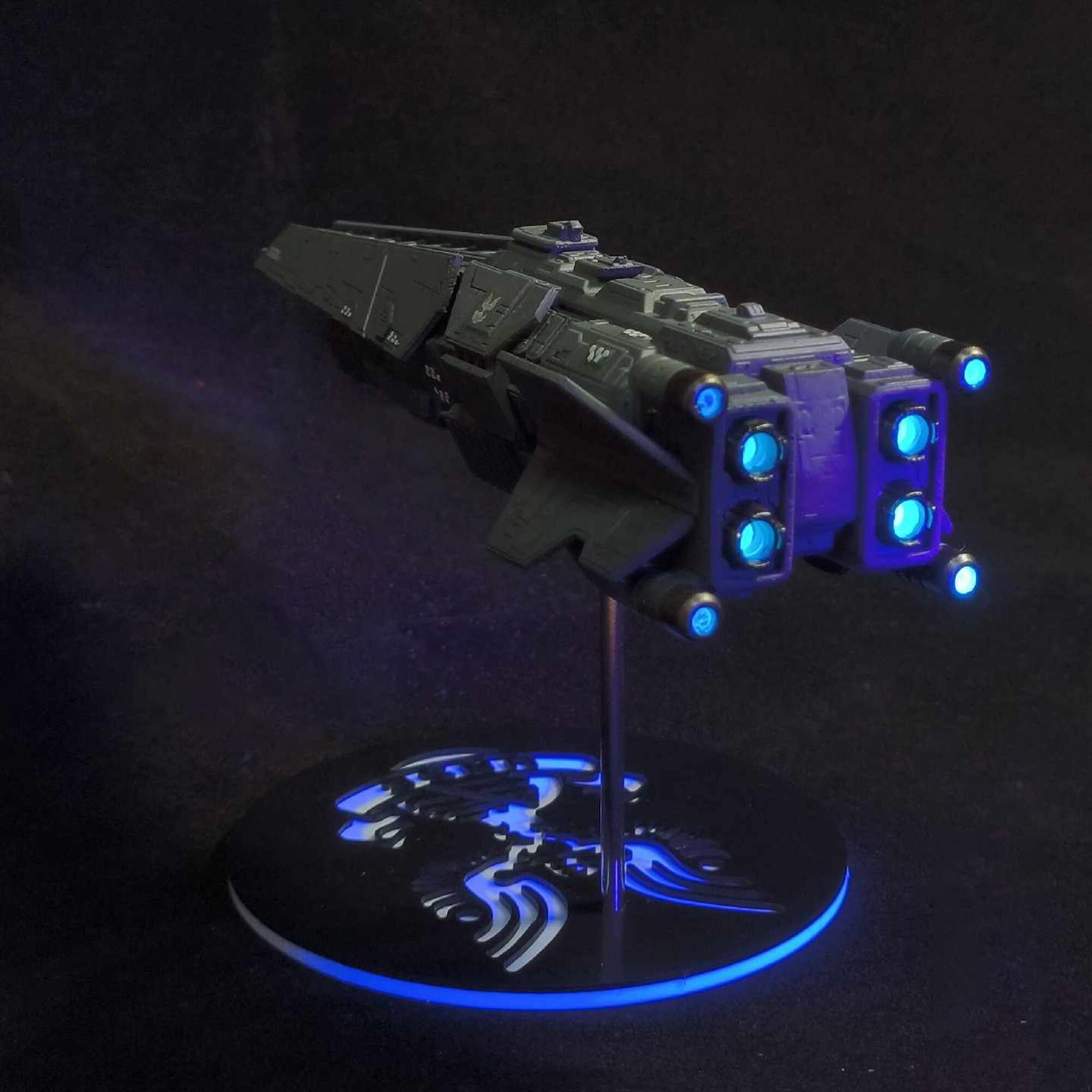 Halo Unsc 3d-printed Warship, Halberd-class Destroyer Model Ship, Self ...
