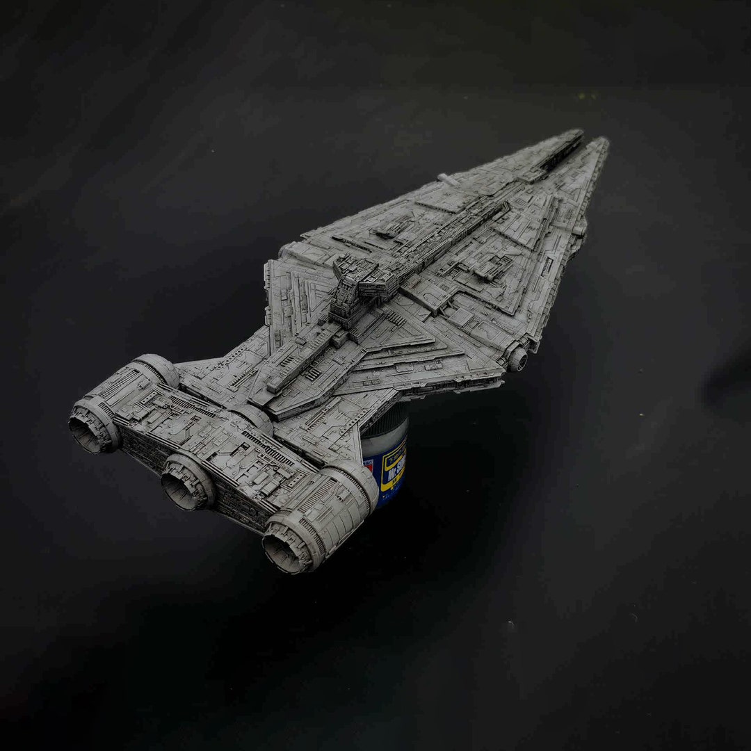 Star Destroyer 3D Printed Miniature Model Star War Warship - Etsy