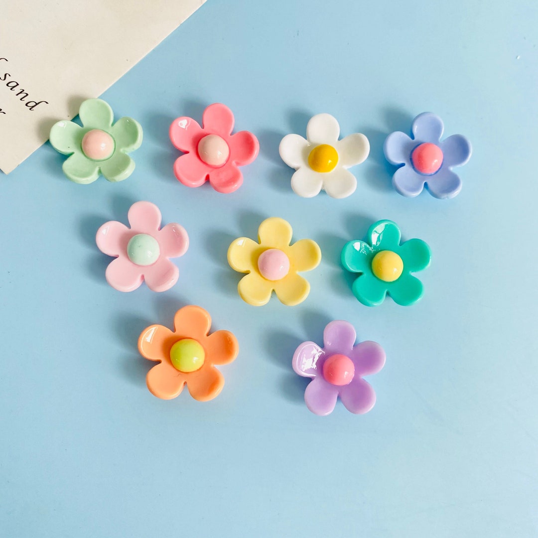9pcs/set Colorful Flower Fridge Magnets, DIY Resin Floral Refrigerator ...